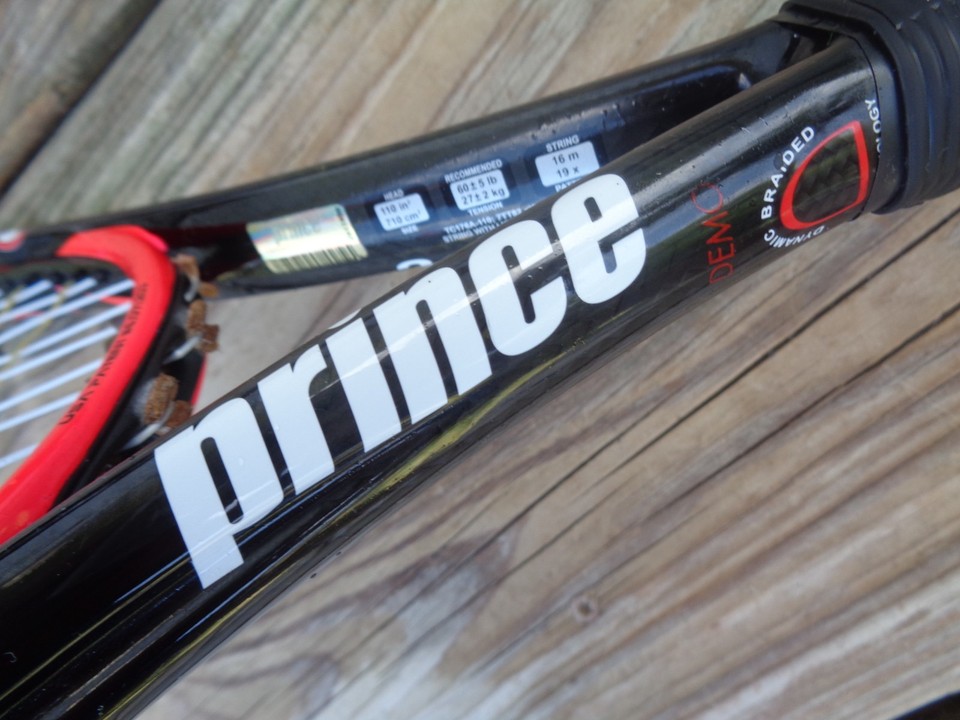 PRINCE O3 HYBRID HORNET OS TENNIS RACKET + CASE - 4 3/8" GRIP - 110 sq ...