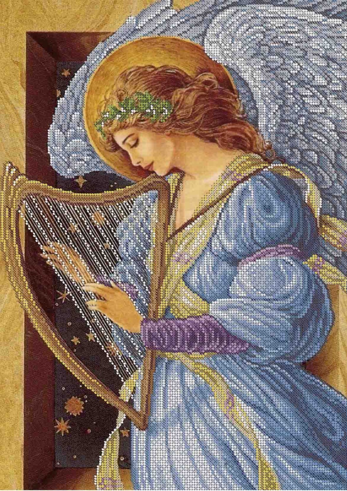 Bead Embroidery Kit Angel DIY Beaded needlepoint Beaded stitching | eBay