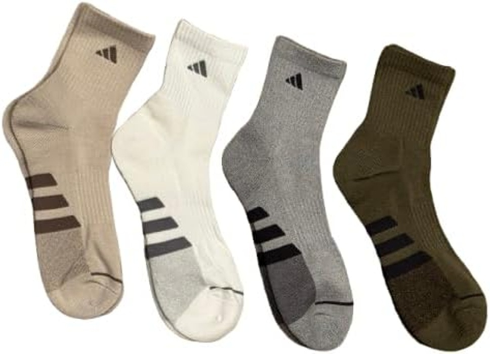adidas Men's High Quarter Sock, 5, 4-pack | eBay
