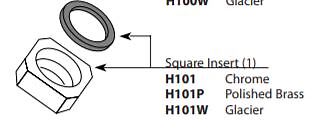 MOEN CONCENTRIX 1 HANDLE SQUARE INSERT, CHROME - DISCONTINUED | eBay
