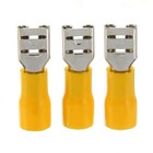 Yellow 6.3mm Female Spade Terminal Crimp 12-10AWG Wire Connectors ...