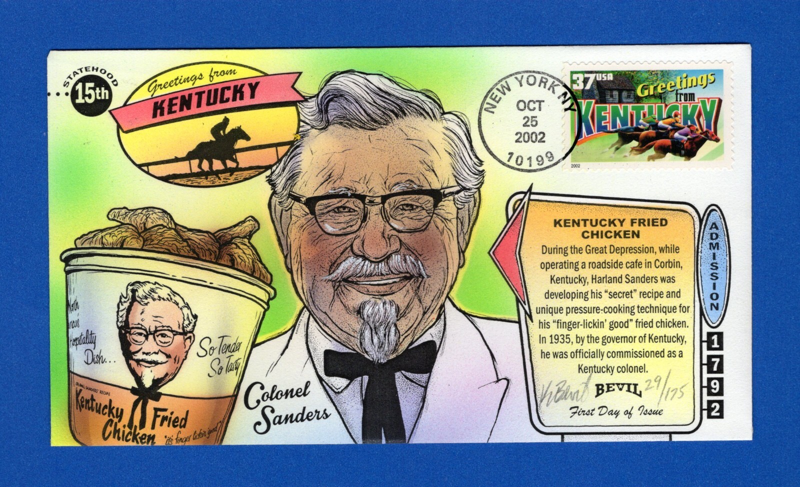 Scott 3577 Greetings from Kentucky HP Bevil FDC Main Lot 175 Made | eBay