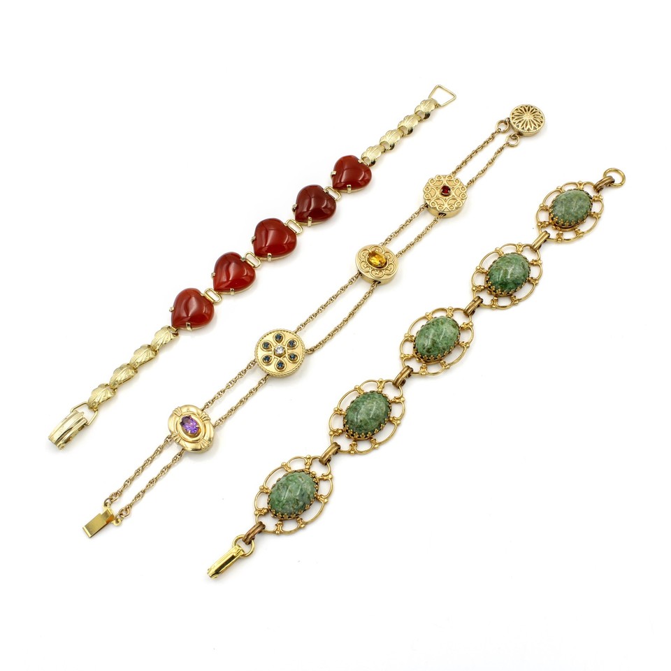 Vintage Gold Plated Costume Heart Cuff Bangle Bracelet Lot of 12 #M948-5 | eBay