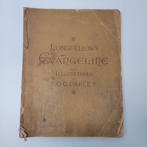 Antique Longfellow's EVANGELINE Book w/Illustration by F.O.C.Darley ...