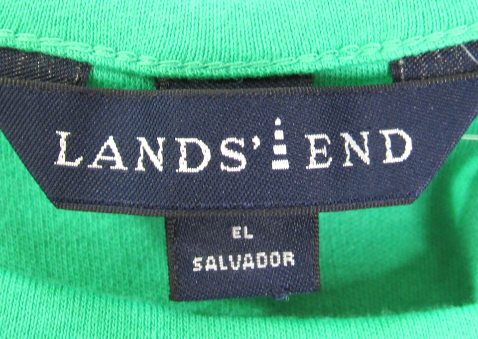 Lands' End Women's Tank Shell Top Pullover Cotton Green Size L 14-16 ...