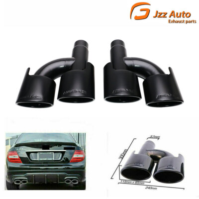 Left Right Dual Exhaust Tips AMG For C250 C300 Mercedes Benz W204 W211 ...