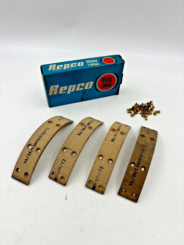 Repco Brake Lining Set (Length 6 1/4” Width 1 7/32”Thick 3/16”) VA/36/1 ...