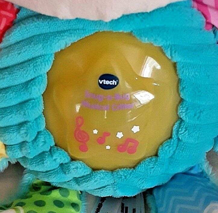 Vtech Snug-a-Bug Musical Critter Soft Baby Toy Plush Animal Colors ...