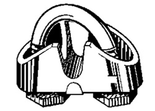 AMZ Clips And Fasteners Nipper Wire Rope Clip 3/16" Dia. - Galvanized ...