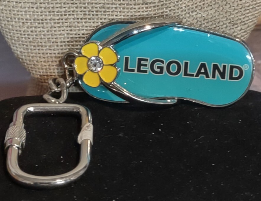 Legoland Ocean Blue Enamel Floral Accent Keychain | eBay