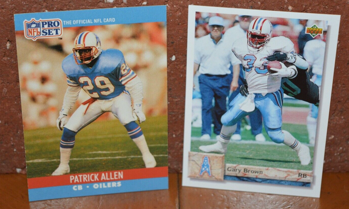Patrick Allen Football VINTAGE FOOTBALL CARDS BUY 1 GET 1 FREE OILERS