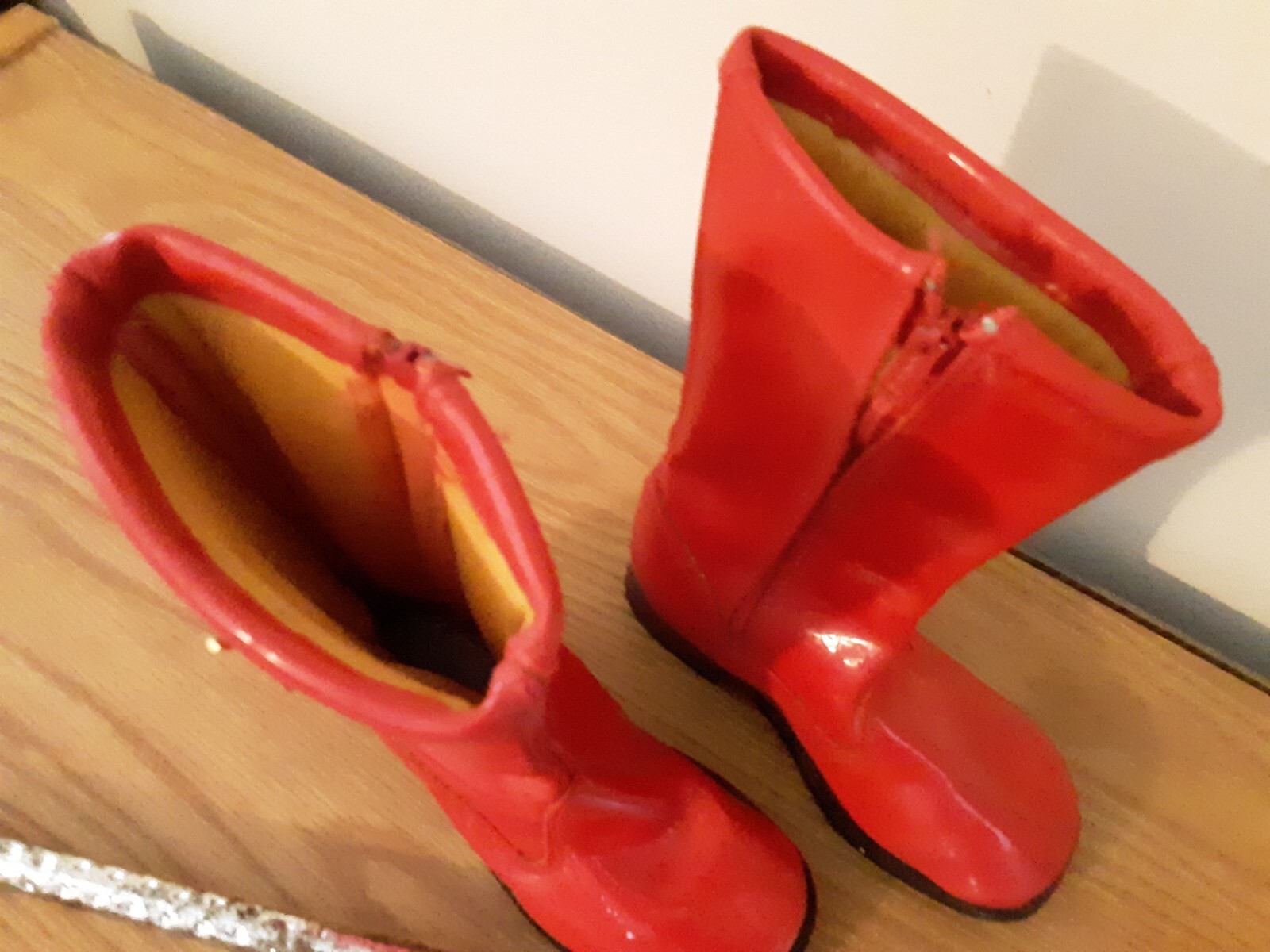 Vintage Childrens Girls Majorette Boots Red Patent Le… - Gem