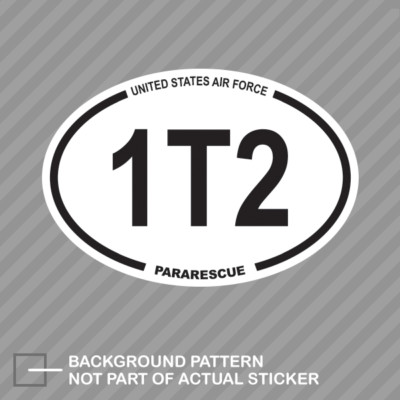 United States Air Force MOS 1T2 Pararescue Oval Sticker Decal Vinyl us ...