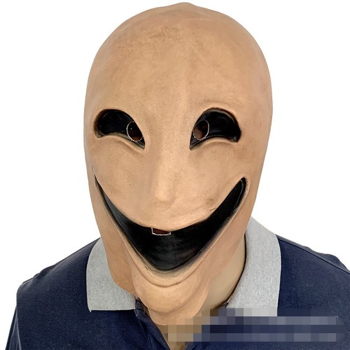 Halloween Masquerade Latex Smile Alien Head Mask Carnival Party Cosplay ...