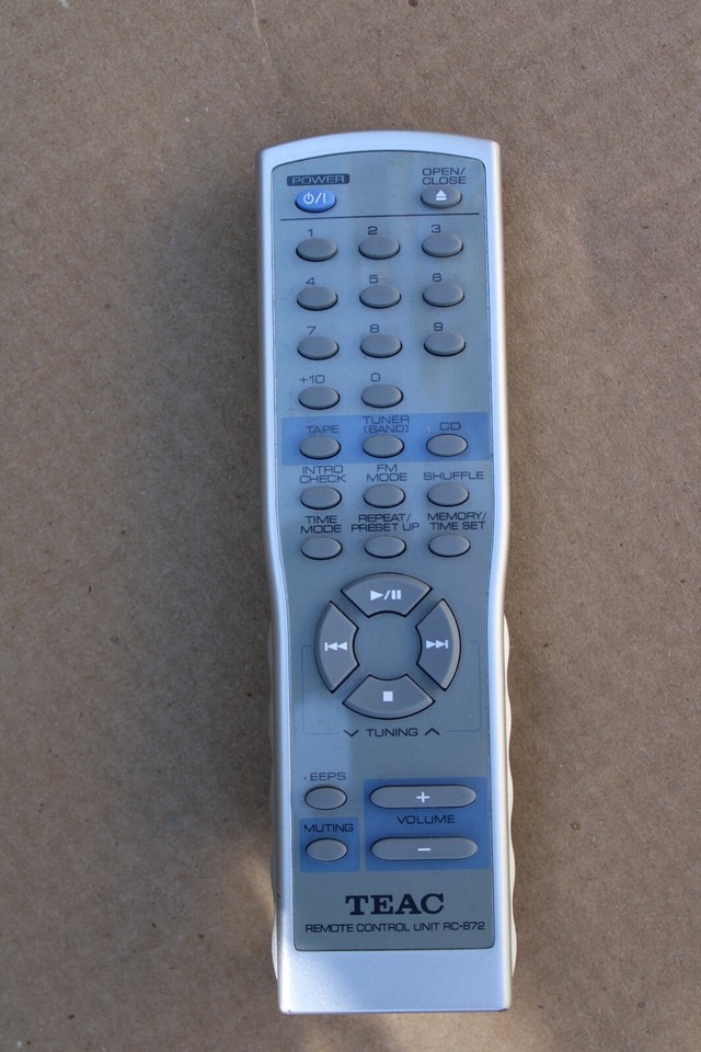 TEAC RC-872 TUNER RADIO STEREO CD AM/FM Remote Control Tested w/Battery ...