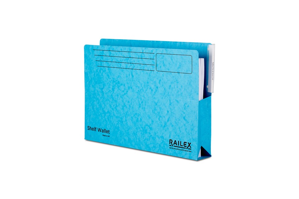 Railex Shelf Wallet SW5 A4 Foolscap 350gsm Document Filing Storage ...