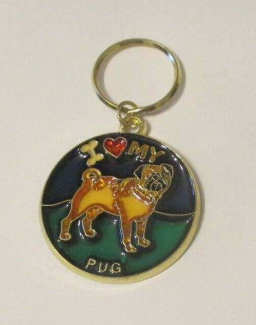 I LOVE MY PUG KEYCHAIN (DOG SUNCATCHER KEYCHAIN) | eBay
