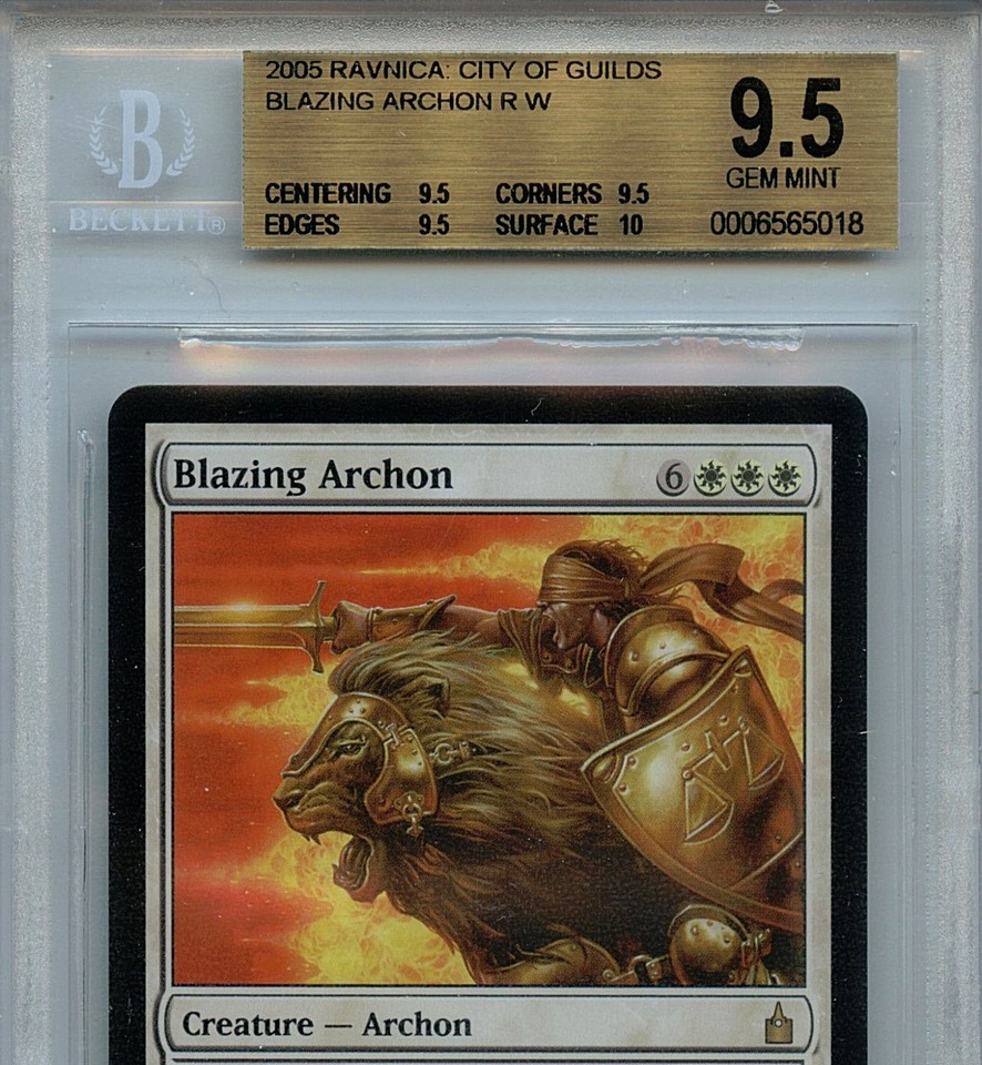 MTG Blazing Archon BGS 9.5 GM Ravnica City of Guilds Magic Card 5018 ...