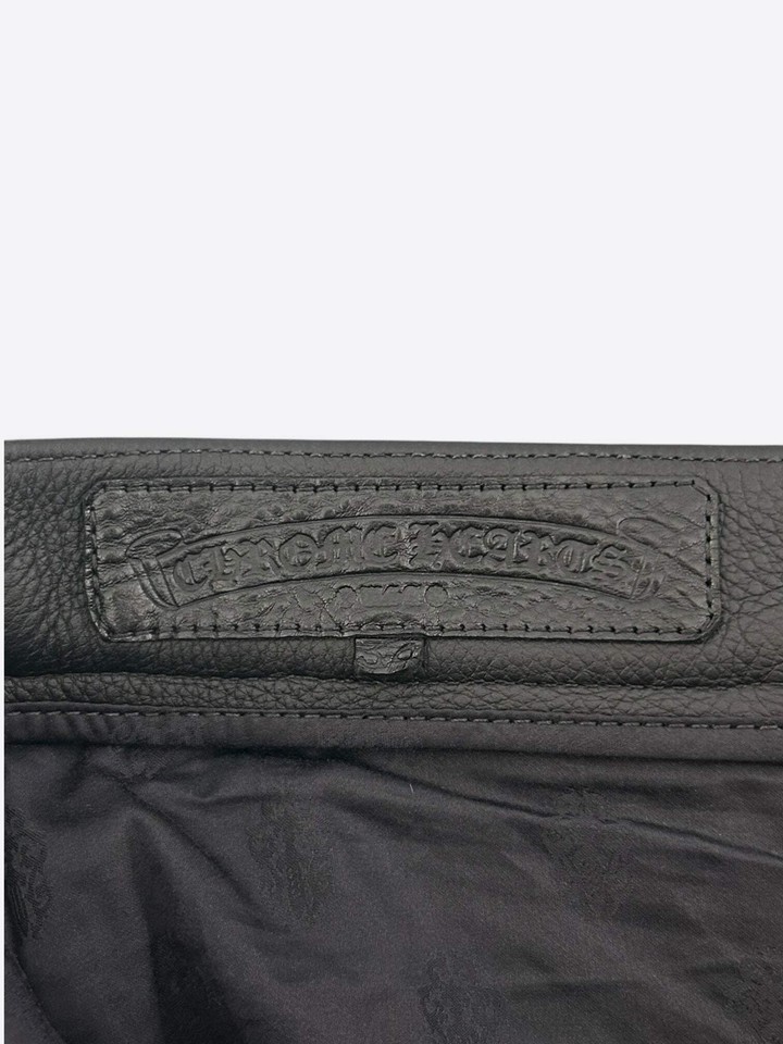 Chrome Hearts Black Leather Cross Patch Pants | eBay