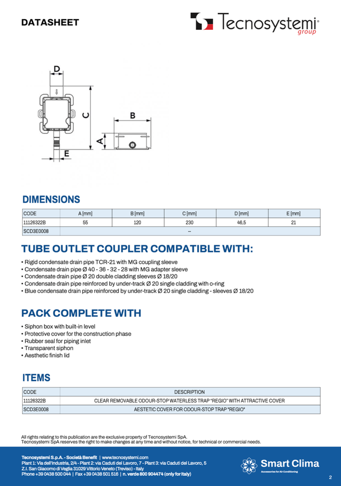 REGIO dry siphon anti-odour for air conditioner Plumbing DIY waste | eBay