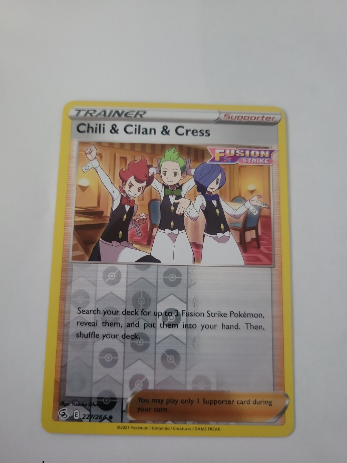 Pokémon TCG Chili & Cilan & Cress Fusion Strike 227/264 Reverse Holo ...