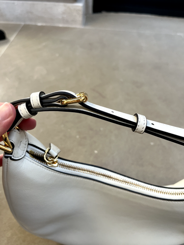 Fendi Fendigraphy White Shoulder Bag in Calf Leather Small Matte ...