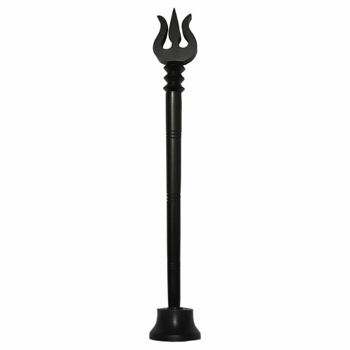 Karungali Trishul with Stand (Pack of 1) Natural Unpolished Ebony Wood ...