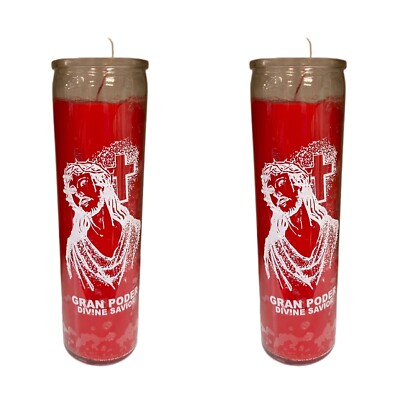 2 Divine Savior (Gran Poder) Red Devotional Candle 7 Day Candles ...