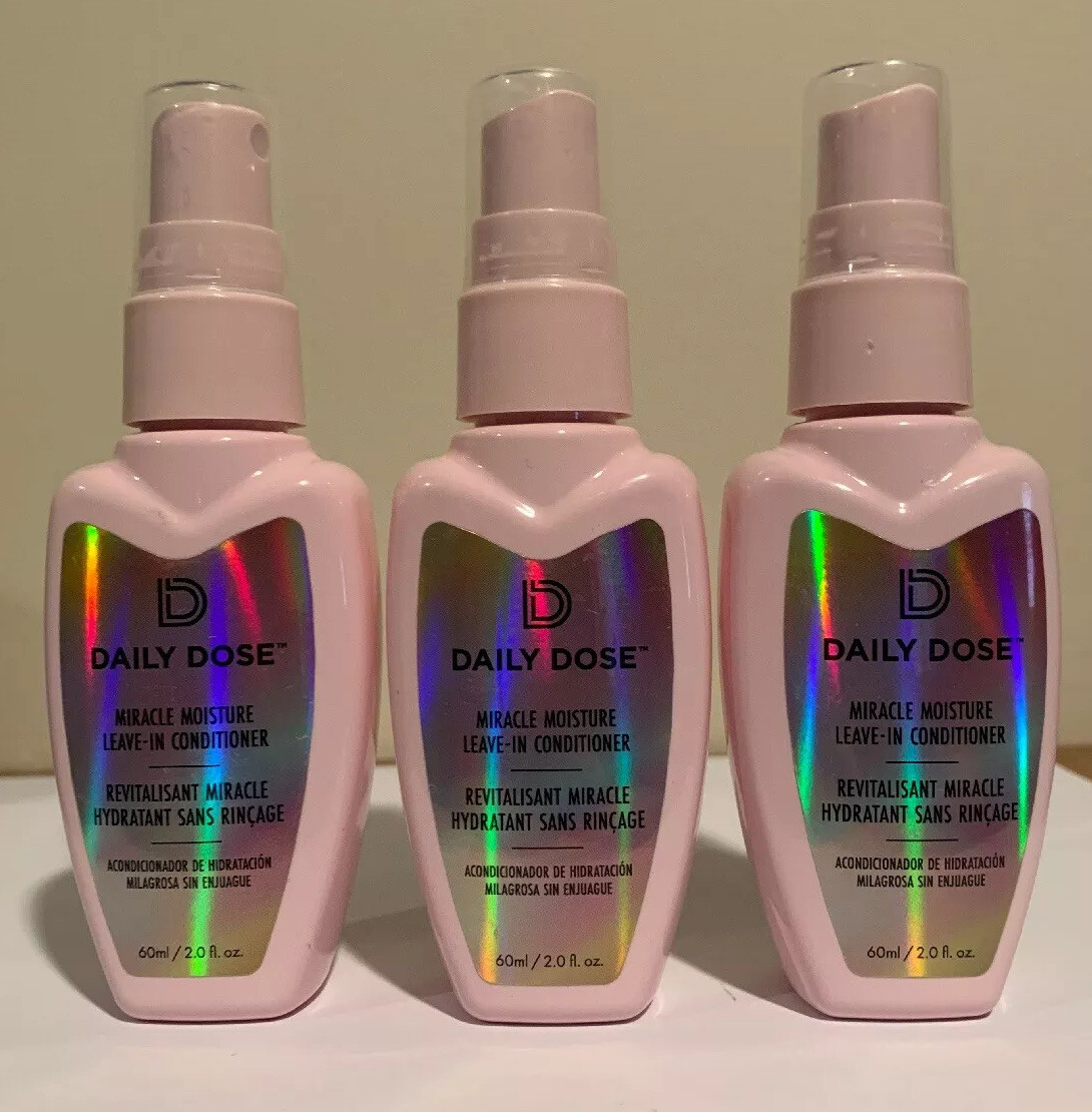 Lot Of 3 Daily Dose Miracle Moisture Spray Leave-In Conditioner 2 Oz Ea ...