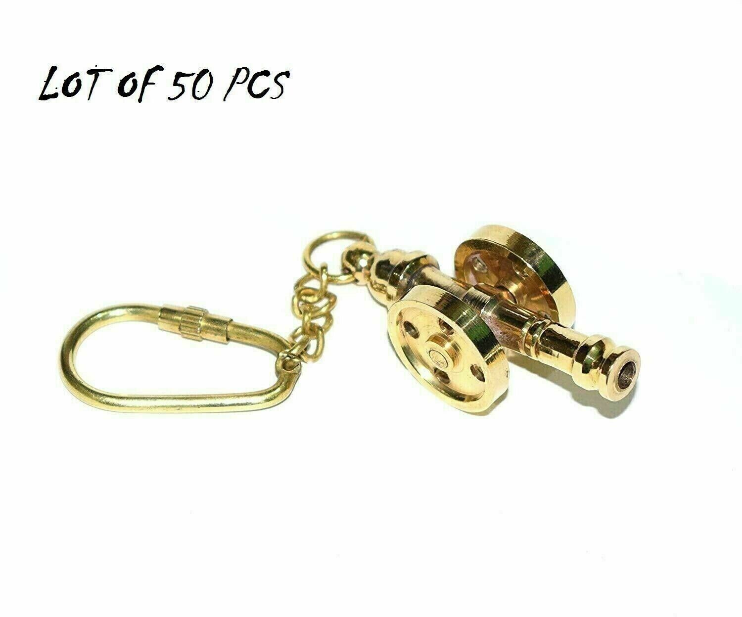 Nautical Vintage Cannon Key Chain Lot of 50 Pcs Brass Cannon Key chain ...