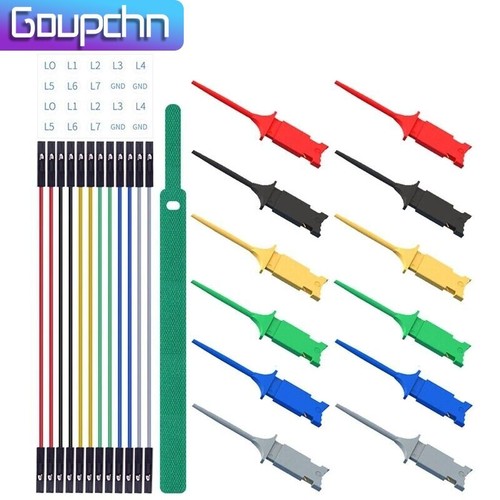 Mini Grabber SMD IC Test Hook Clips 12PCS with Silicone Jumper Wires ...