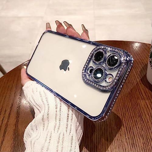 Compatible for iPhone 13 Pro Case with Glitter Diamond Camera Len ...