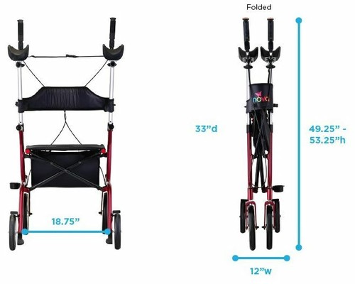 NOVA PHOENIX RISE UP Rollator Walker Upright Padded Armrest-3 Colors | eBay