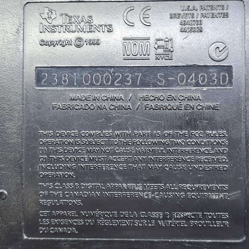 VTG 1999 Texas Instruments TI -83 Plus Graphing Calculator School ...