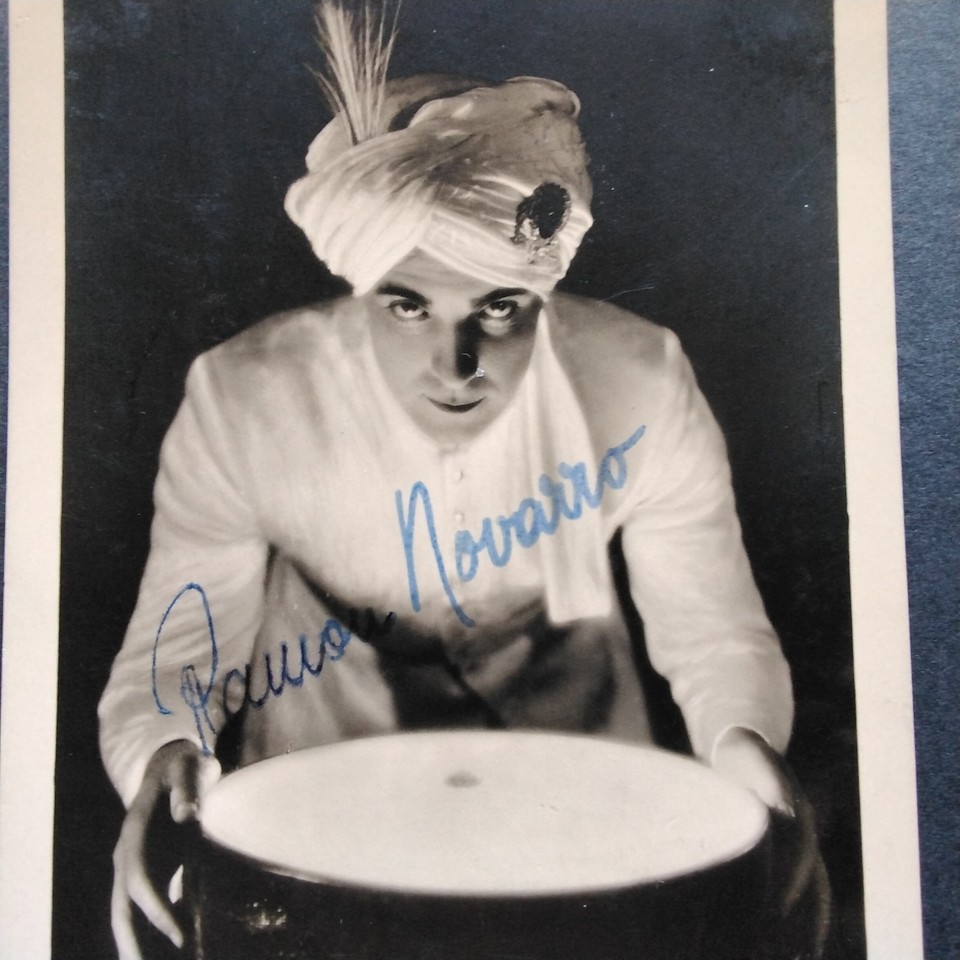 Ramon Novarro SIGNED Photo 20s Silent Film Actor Ben Hur Mata Hari The ...