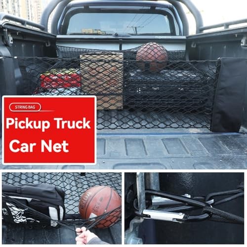 Chevy Traverse Truck Bed Cargo Net 4x4–7x7 ft Double Layer with ...