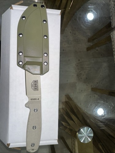 ESEE 4- Fixed Blade Knife w/Handles, Molded Sheath, Rowen SEE ...