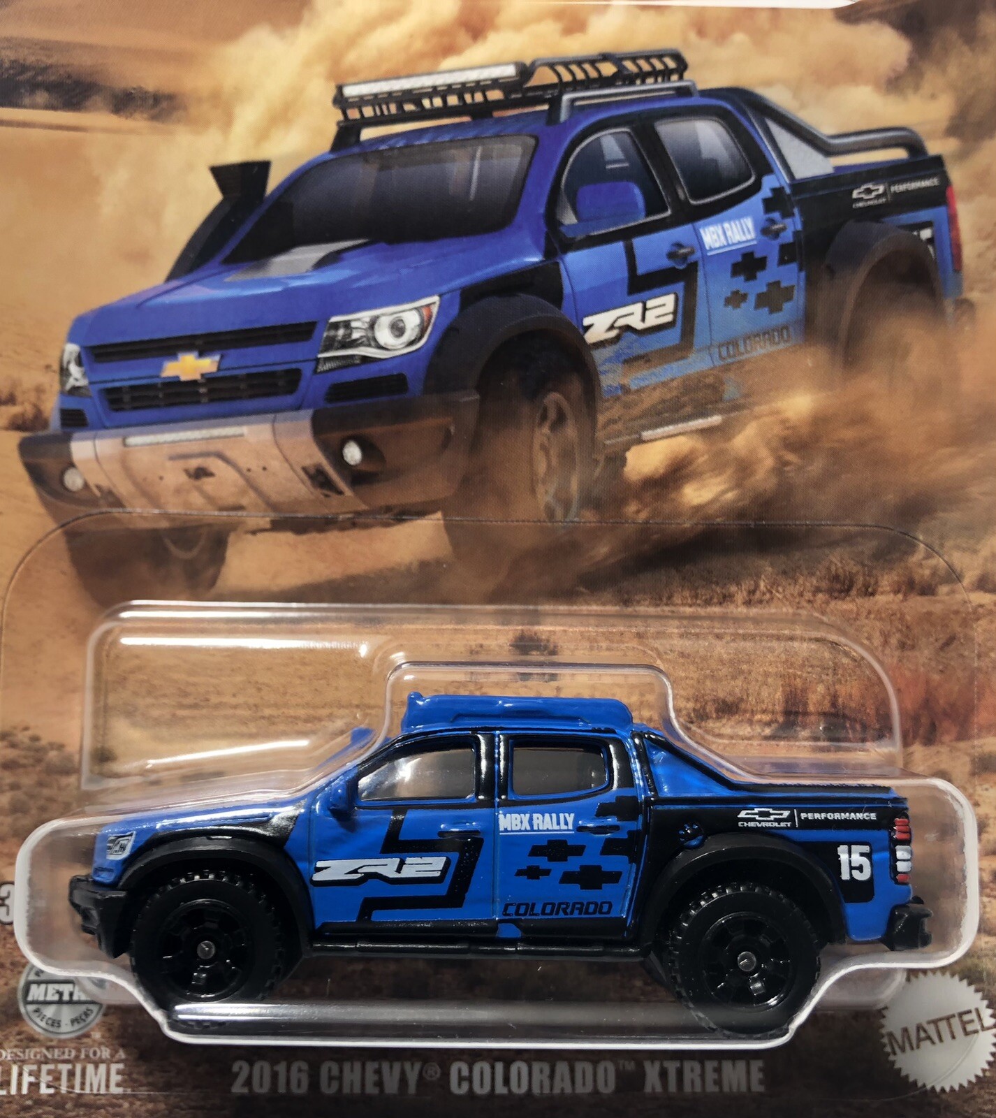 2024 Matchbox MBX OFF ROAD RALLY 1/6 Blue 2016 CHEVY COLORADO XTREME ...
