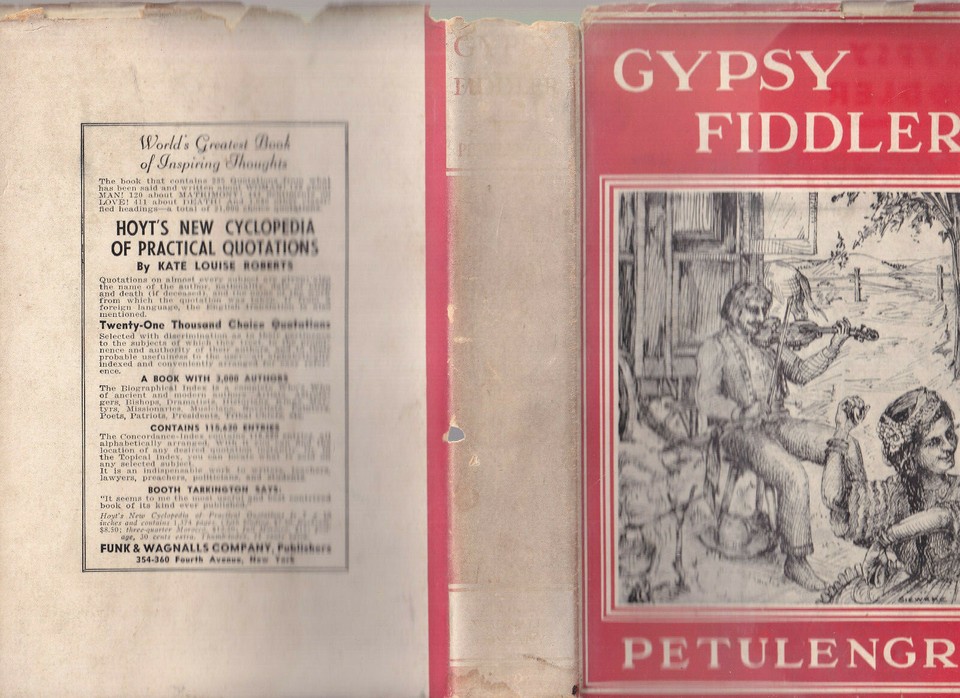 GYPSY FIDDLER By PETULENGRO Edited By W B O'HANLON (1936 HARDCOVER) | eBay