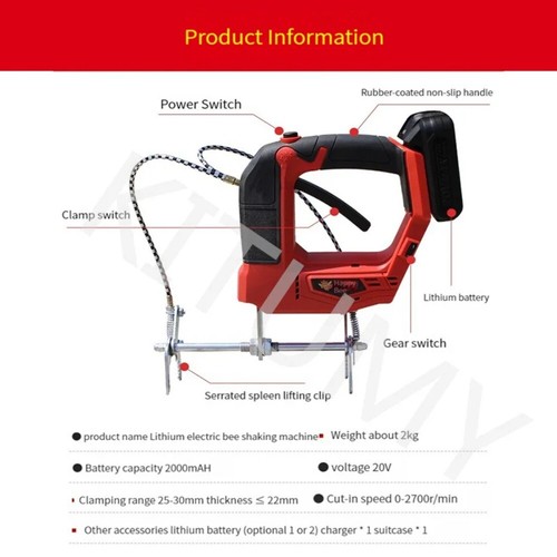 Chargeable Bee Shaker Hive Nest Frame Shaking Machine, Portable Bee ...