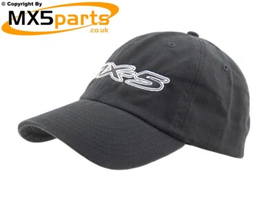 Official Mazda MX5 Merchandise Baseball Style Black Cap Hat With Large ...