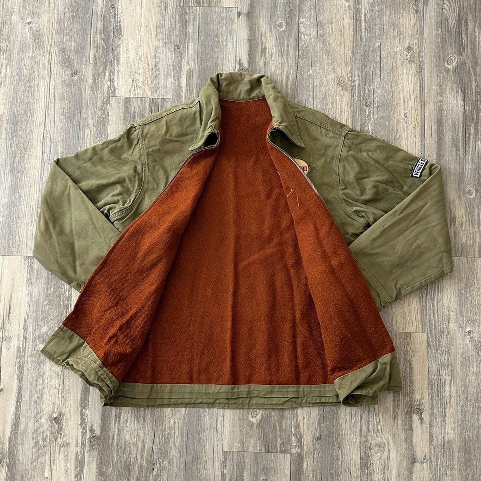Vintage 50s Mechanic Lined Work Jacket Size Large/XL 1950s National ...