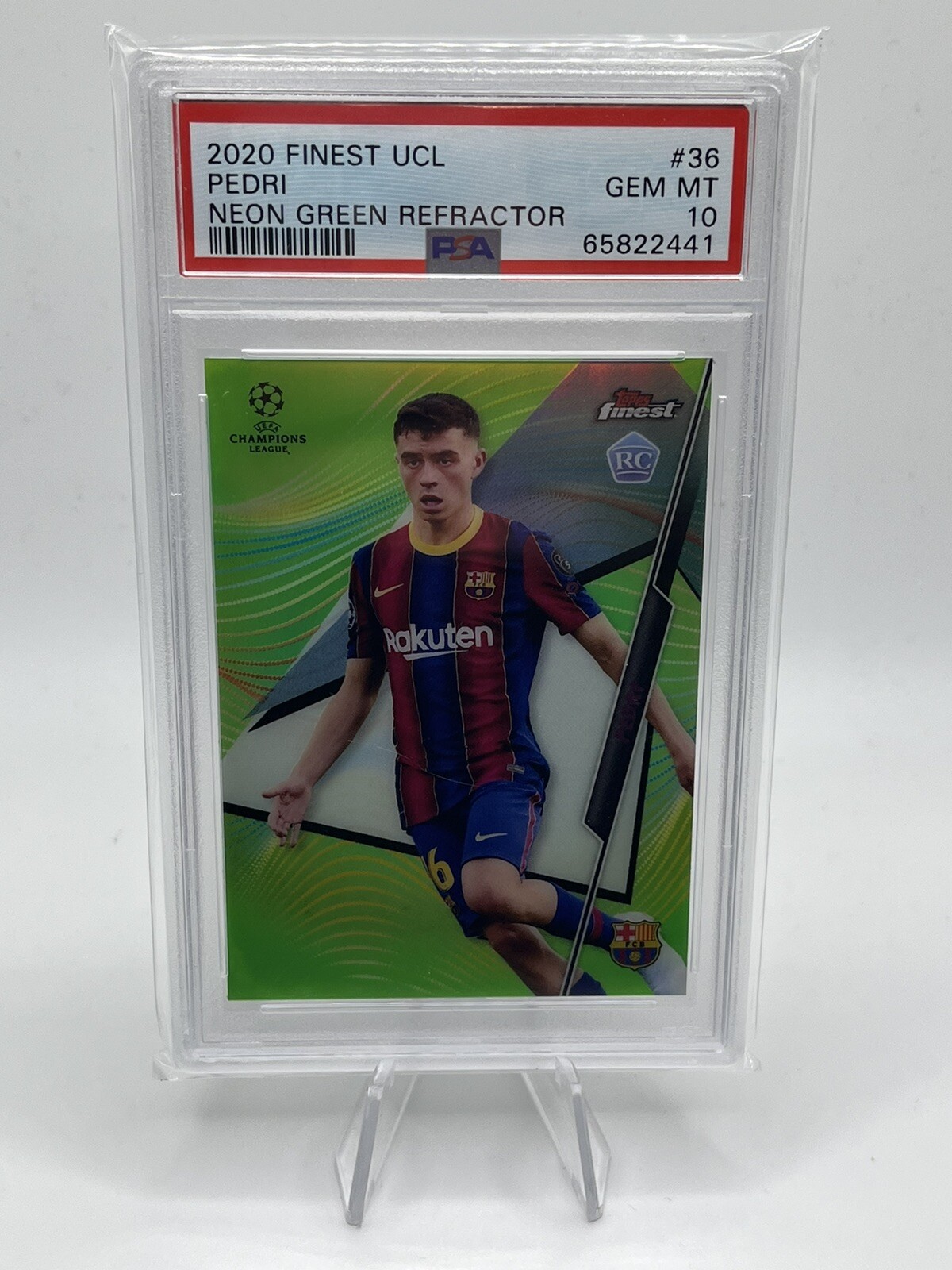 2020-21 Topps Finest UCL - Finest Autographs Pedri #FA-P (AU, RC) for ...