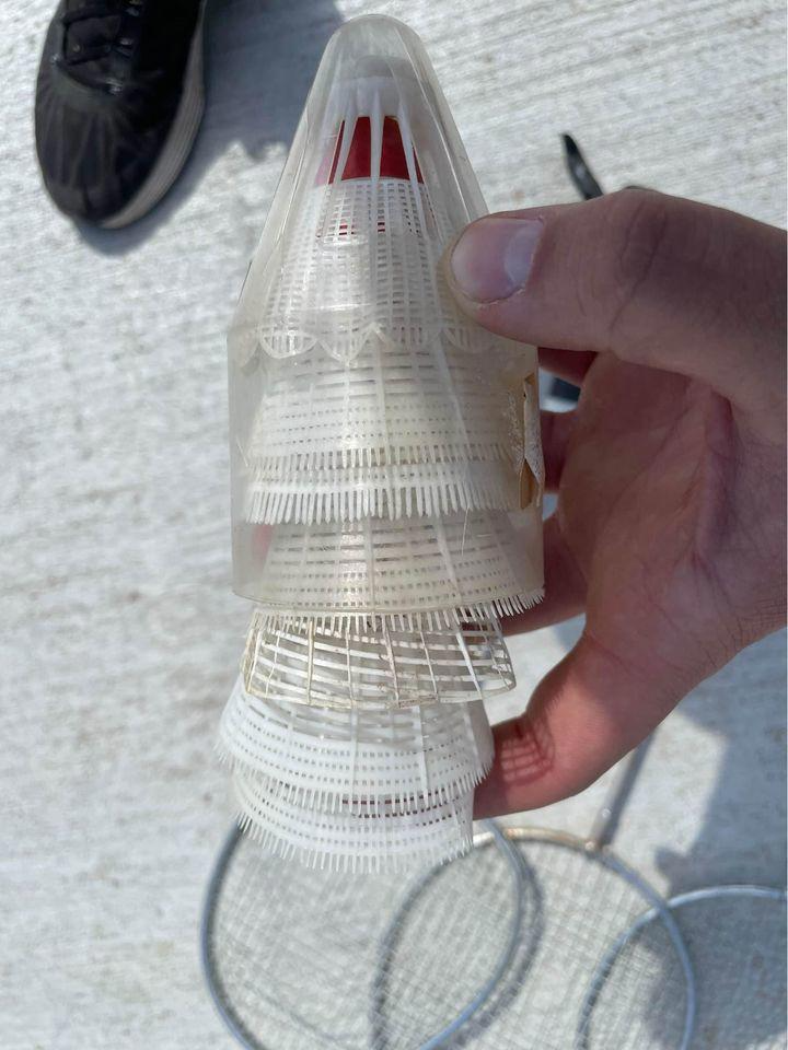 Vintage Set of Four (4) Metal Badminton Racquets with Shuttlecocks | eBay