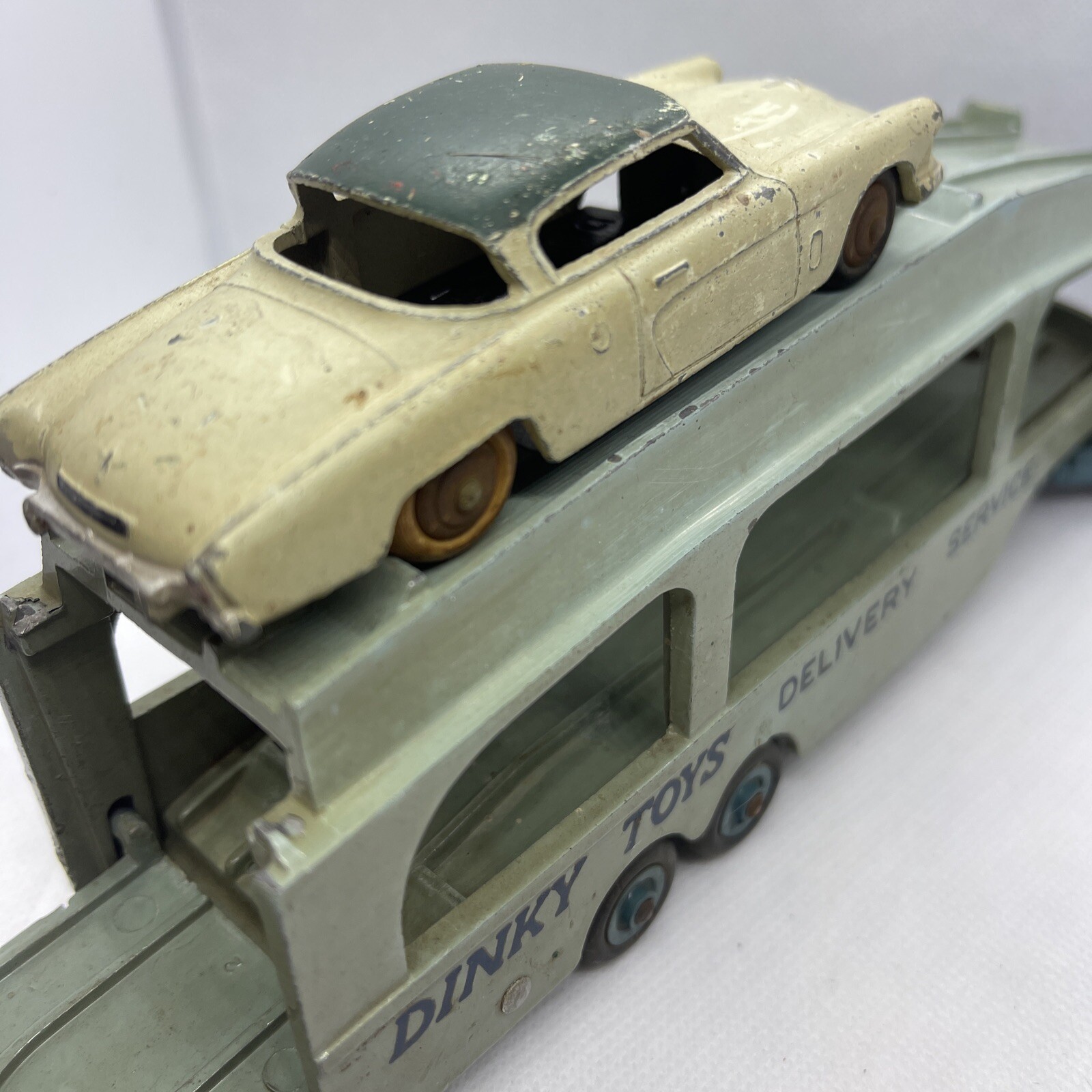 Dinky Toys 982 Pullmore Car Transporter w/ fawn decks & ramps Vintage ...