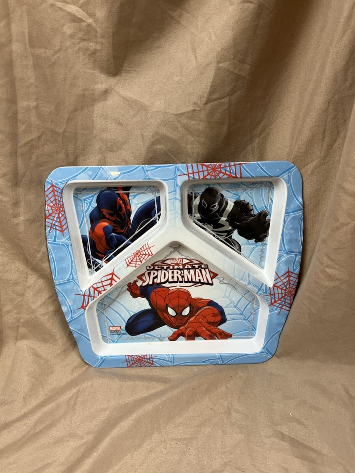 Zak Designs Ultimate Spiderman Melamine Divided Plate Marvel NWOT New ...