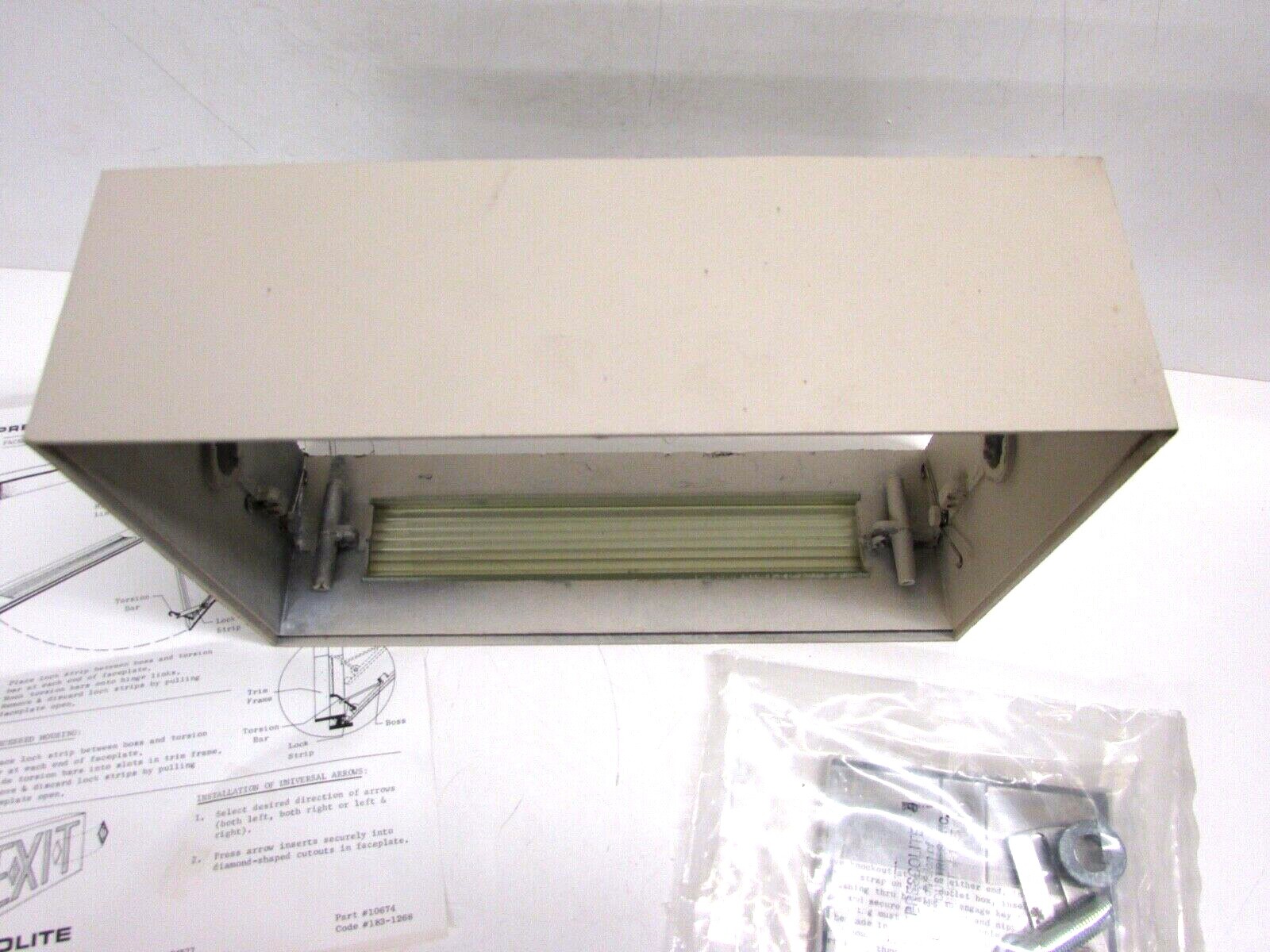 PRESCOLITE 71200 SINGLE SIDED EXIT SIGN LIGHT, 120VAC, RED LENS | eBay