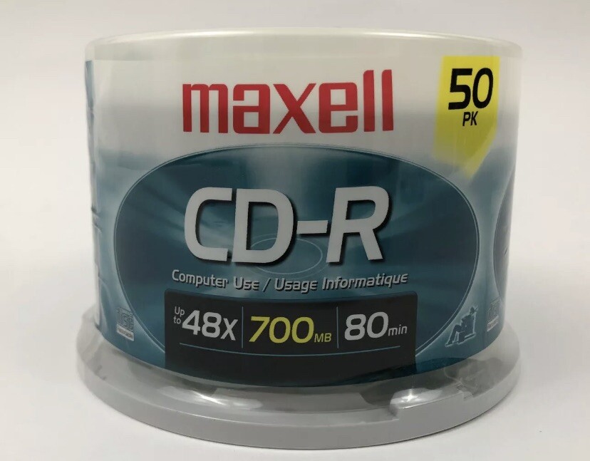 Maxwell CD-R 52X 700MB 80Min 50 Disc Pack Brand new | eBay