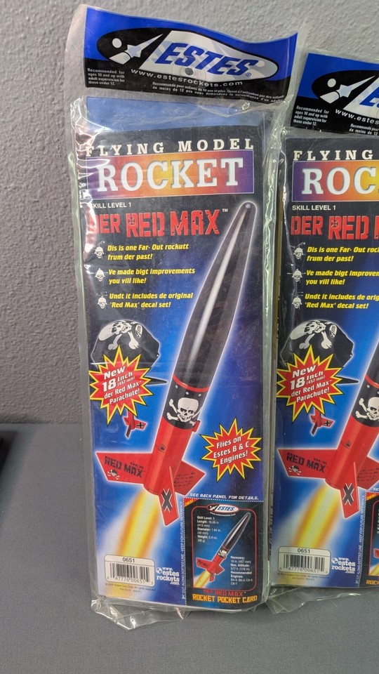 Estes Flying Model Rockets - Der Red Max - Baby Bertha | eBay