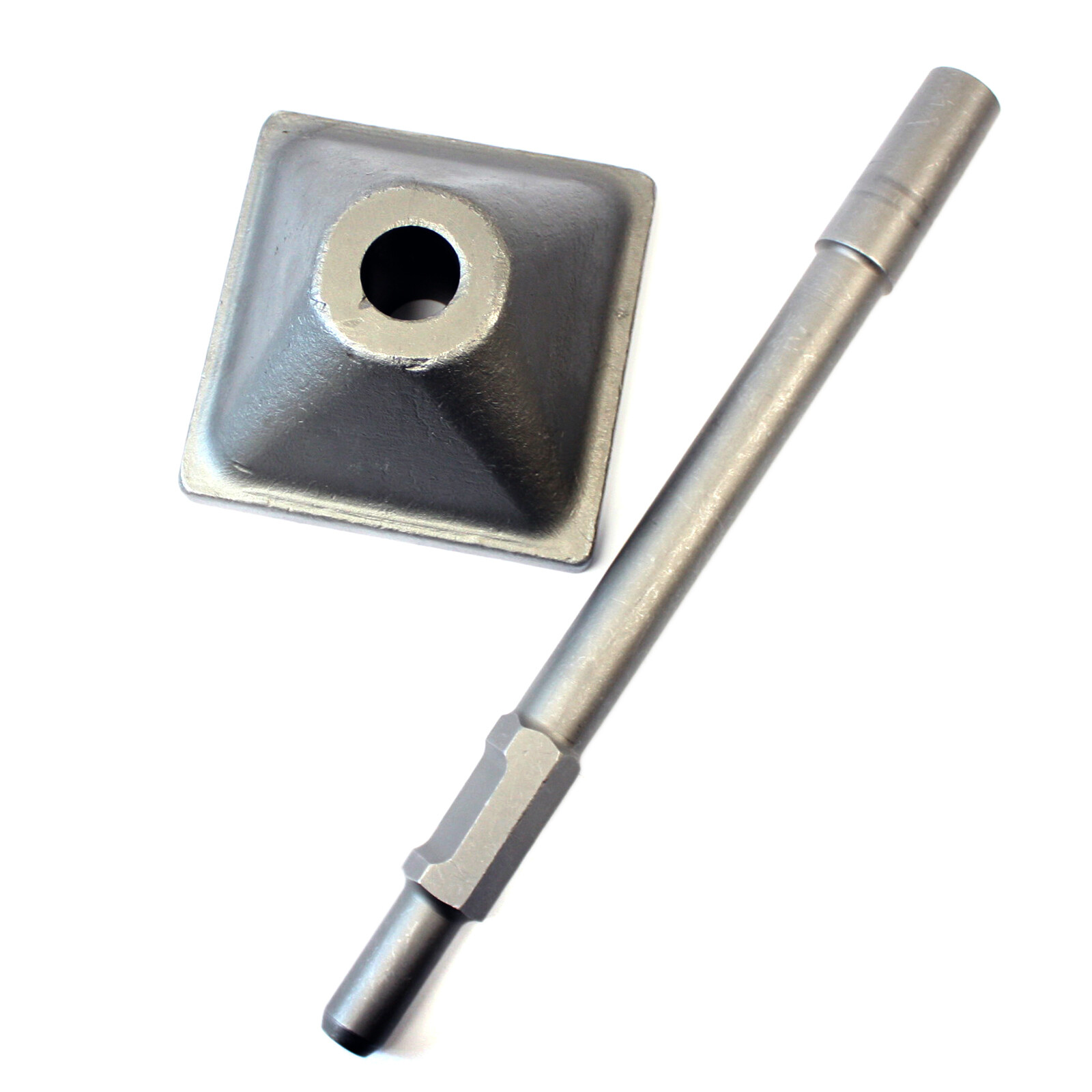 Square Dirt Soil Tamper 6x6 Stamp Plate 1-1/8" Shank For Demolition ...